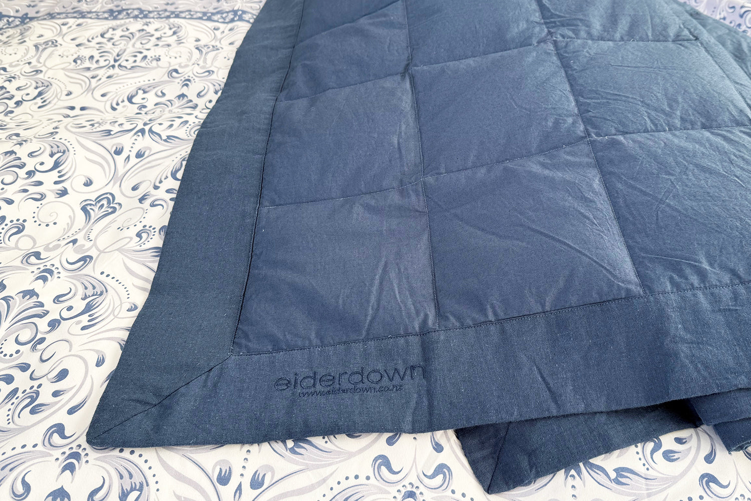 Goose Down Blanket - Midnight Blue – Eiderdown Australia